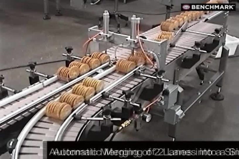 Pneumatic Merger | Product Merging Conveyors| 2-Lane… | Benchmark